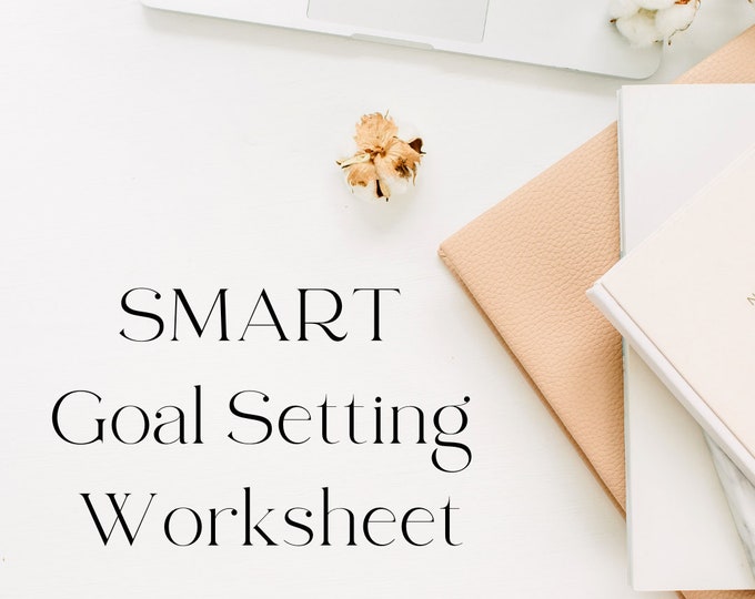 SMART Goal Setting Worksheet Printable Personal Goal Planner, Instant ...