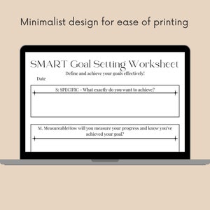 SMART Goal Setting Worksheet Printable – Personal Goal Planner, Instant ...