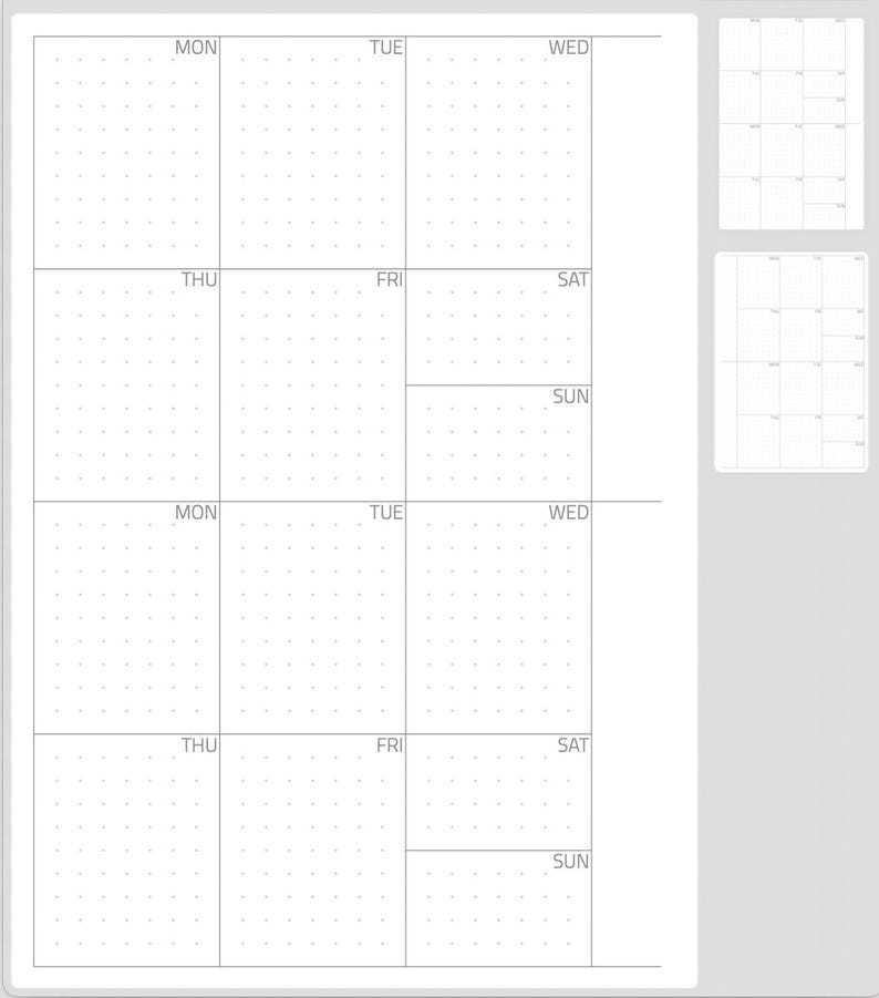 Minimalist A5 Planner PDF Printable | 2 Weeks on One Page | for A4 & A5 ...