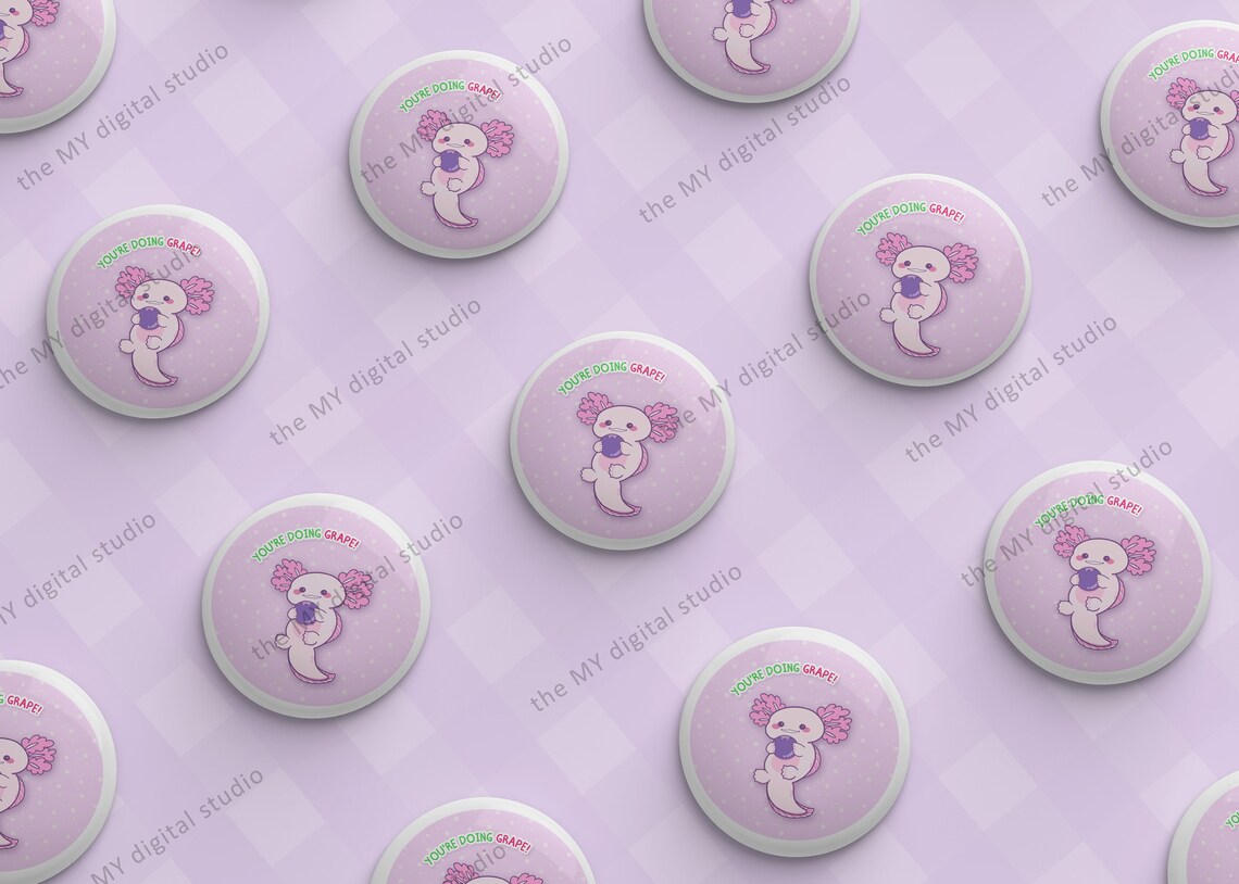 Cute Purple Axolotl Art Svg Eps Ai Png Jpeg Digital Download, Animal ...