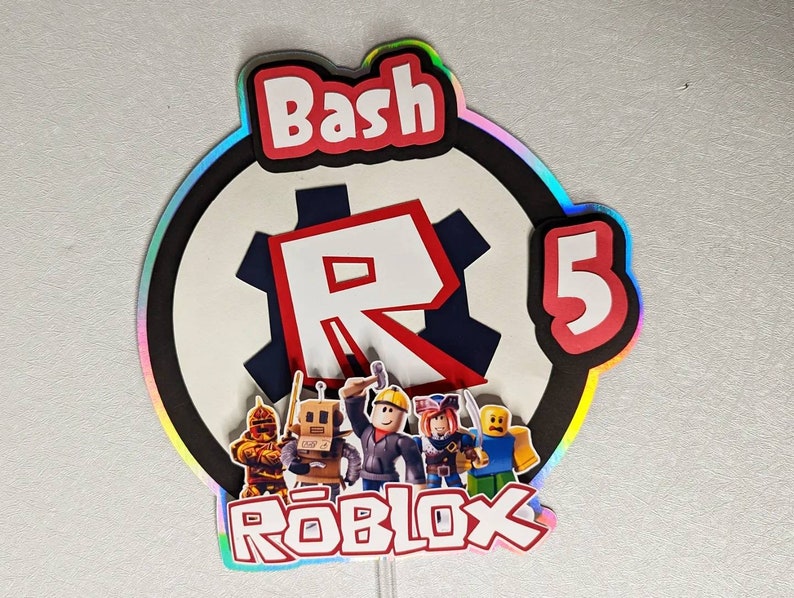 Roblox Theme Cake Topper Roblox Cake Decor - Etsy