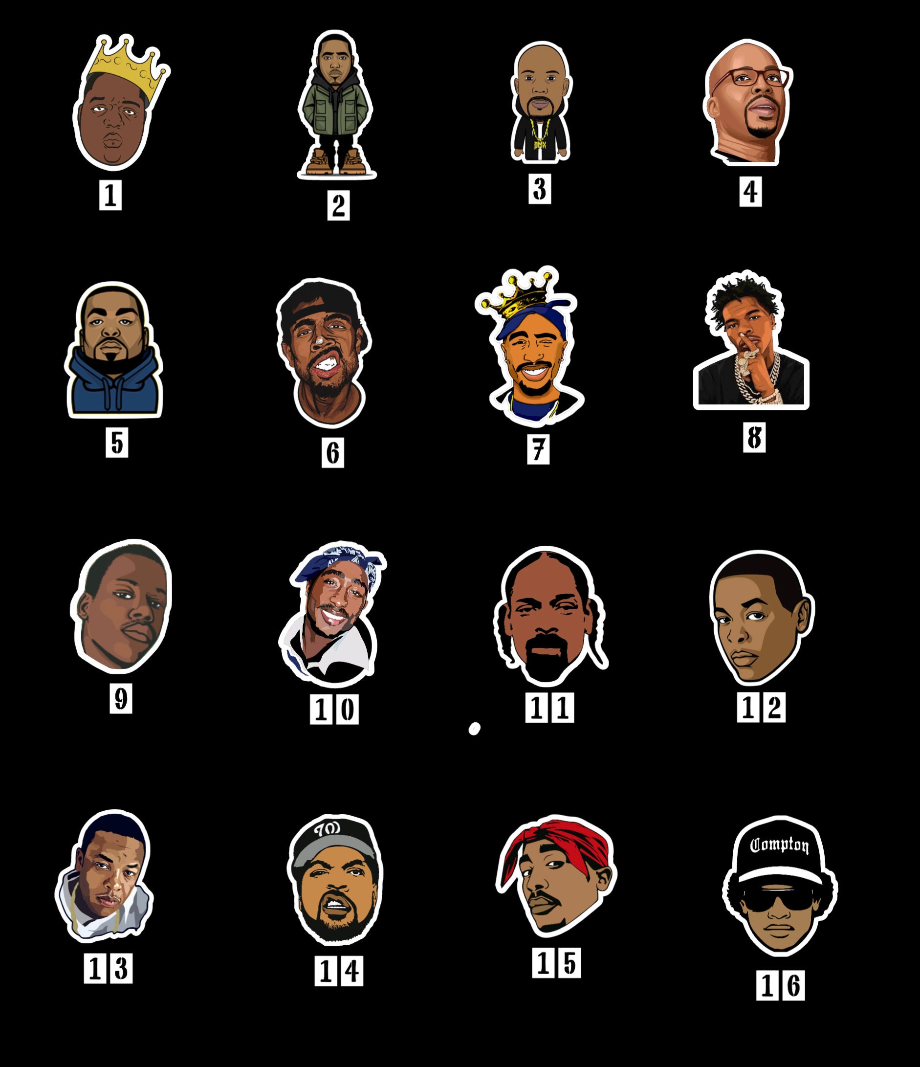 Rapper Cupcake Topper Rap Music Mini Toppers 12 Count - Etsy