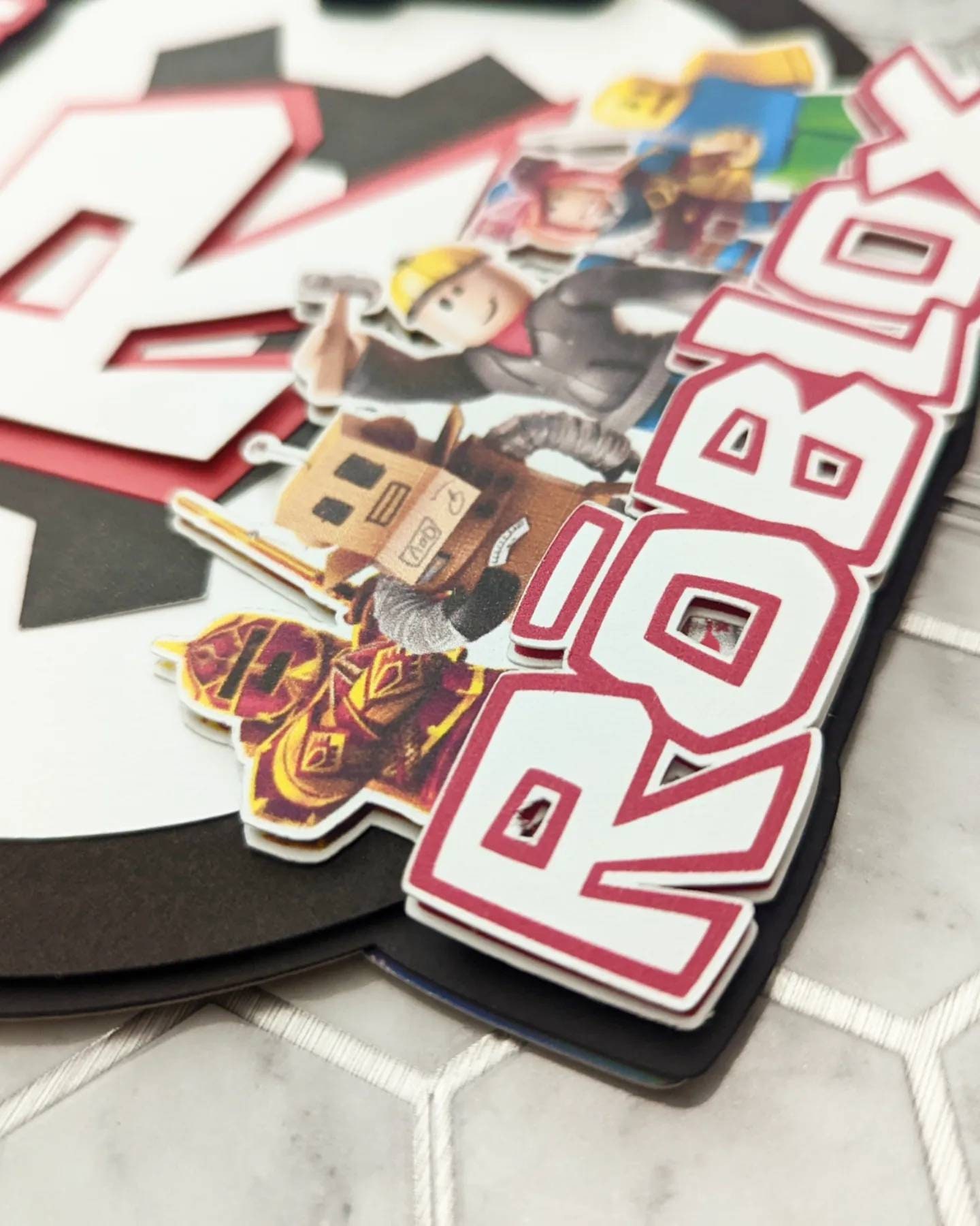 Roblox Theme Cake Topper Roblox Cake Decor - Etsy