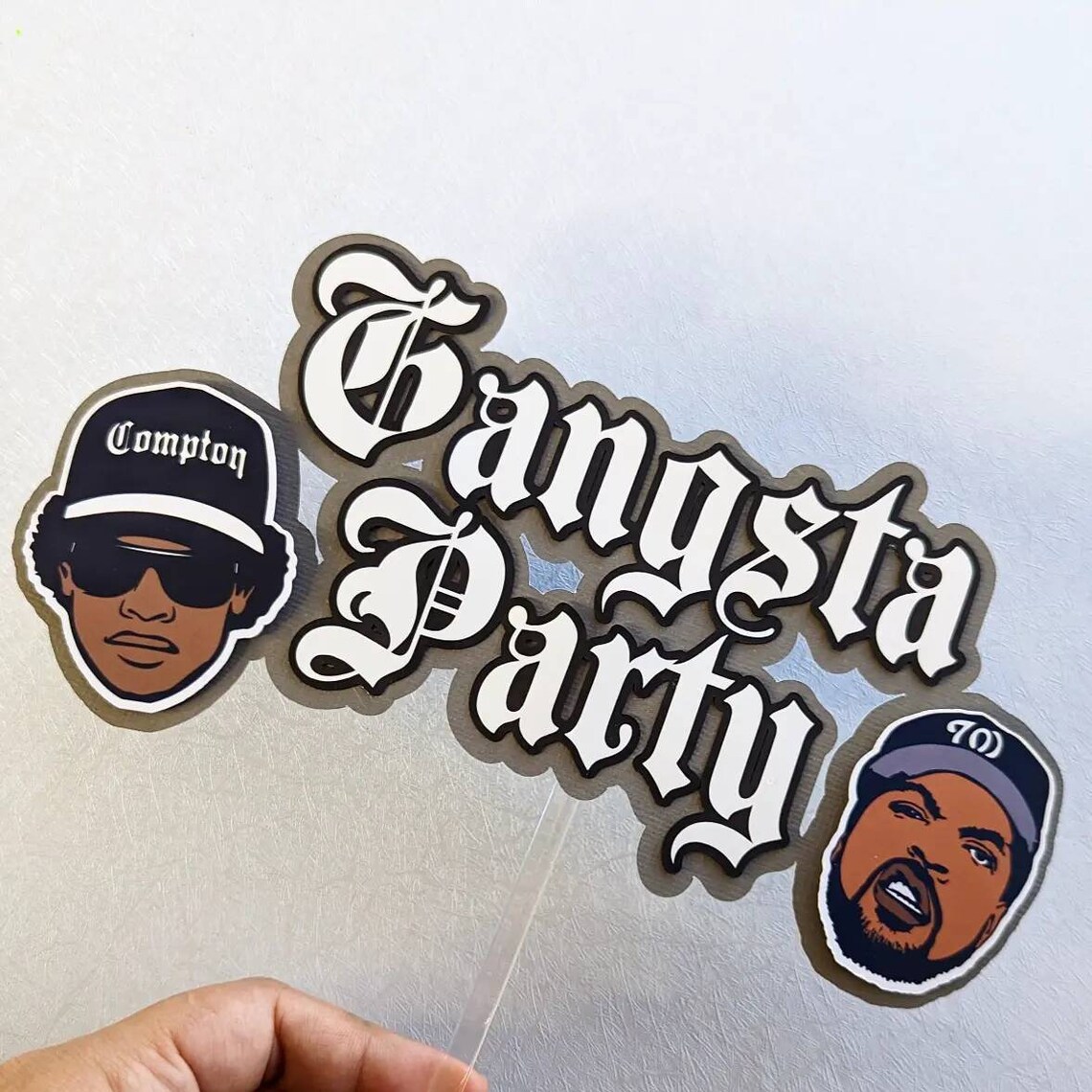 Gangsta Party Cake Topper Cake Decor Cake Sign - Etsy