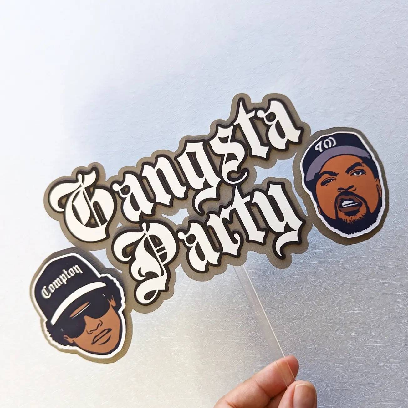 Gangsta Party Cake Topper Cake Decor Cake Sign - Etsy