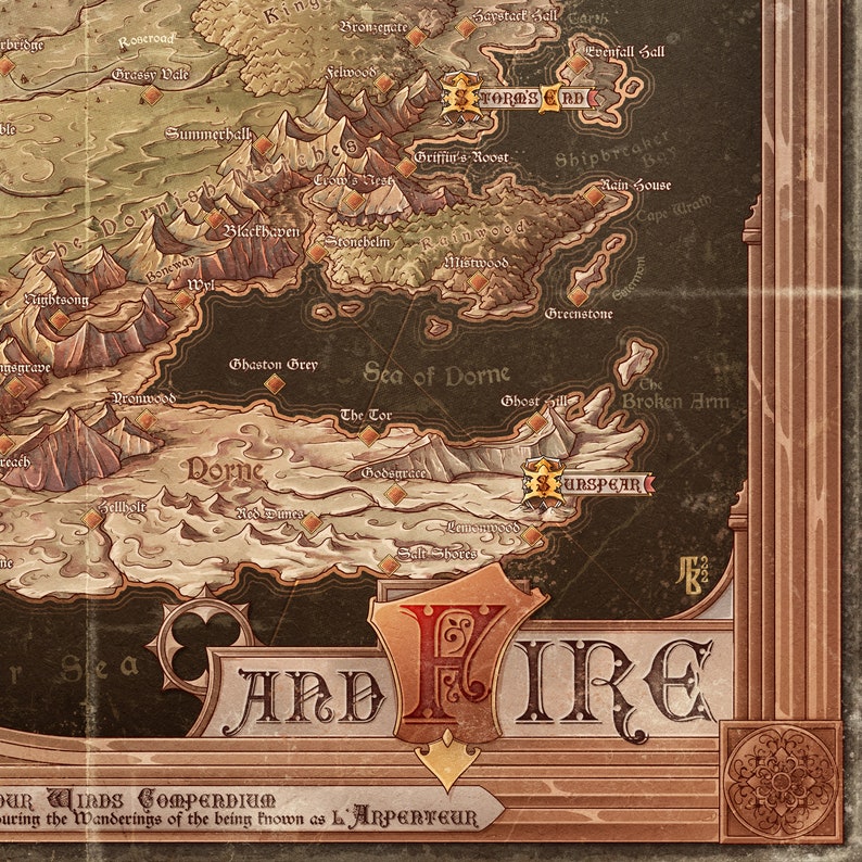 DIGITAL Map of Westeros A Song of Ice and Fire - Etsy UK