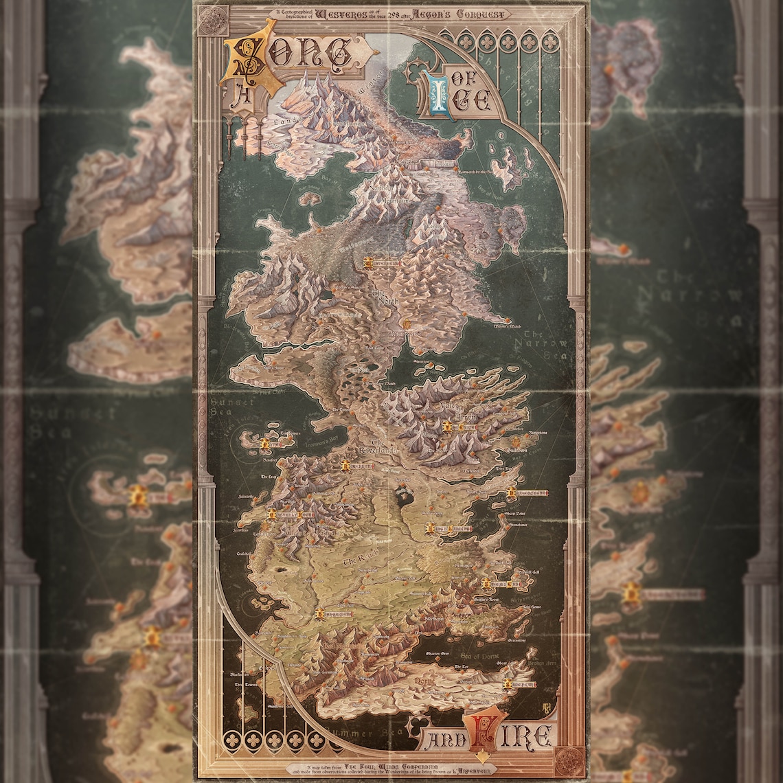 DIGITAL Map of Westeros - A Song of Ice and Fire - Etsy
