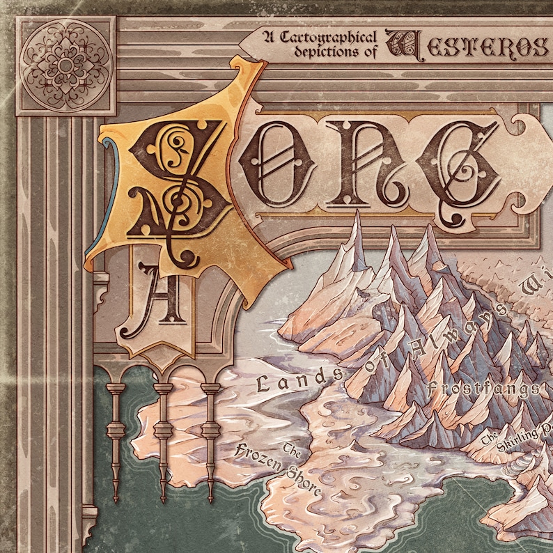 DIGITAL Map of Westeros - A Song of Ice and Fire - Etsy
