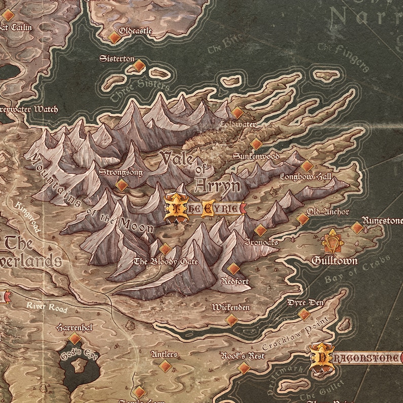 DIGITAL Map of Westeros - A Song of Ice and Fire - Etsy