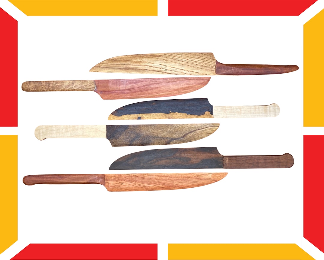 Hand Carved Wooden Cake Knife, Handmade Wooden Vegetables Knife ...