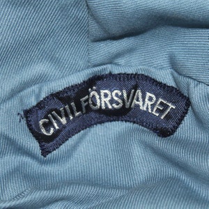 Veste d'uniforme de protection civile suédoise originale denim bleu ...
