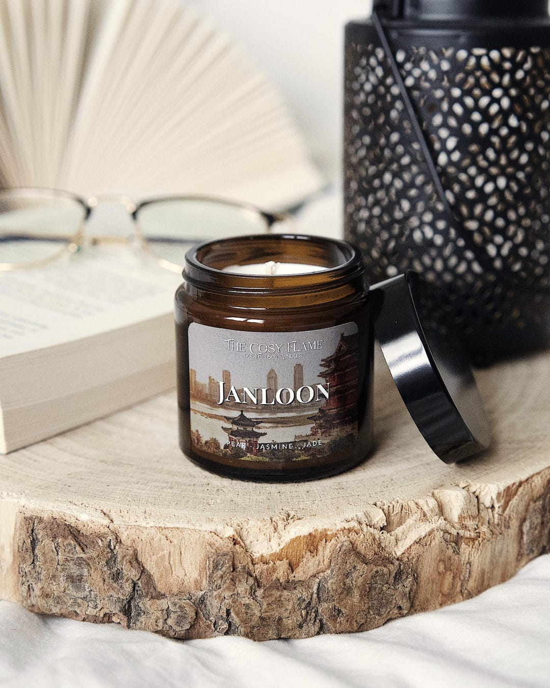 Janloon Bookish Candle Pear and Jasmine Book Merch Gift for Reader ...