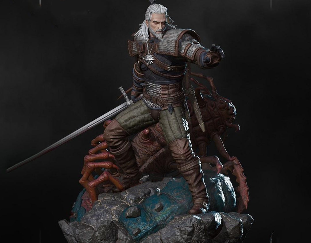 Geralt From the Witcher 3D Print STL File - Etsy UK