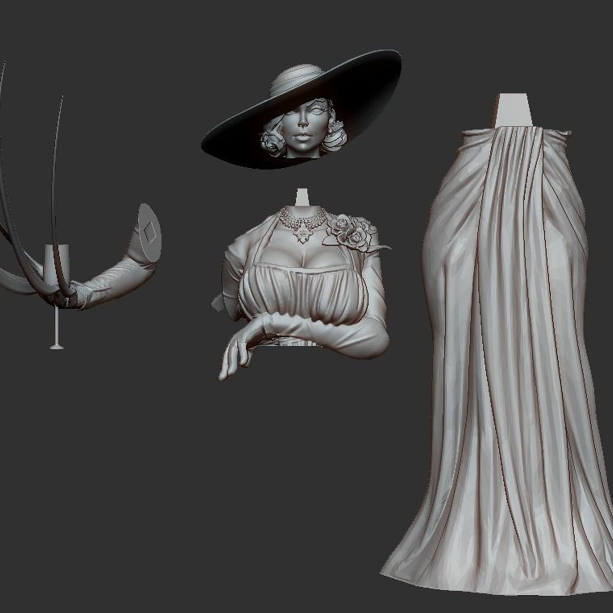 Lady Dimitrescu Resident Evil Village 3D Print STL File - Etsy Australia