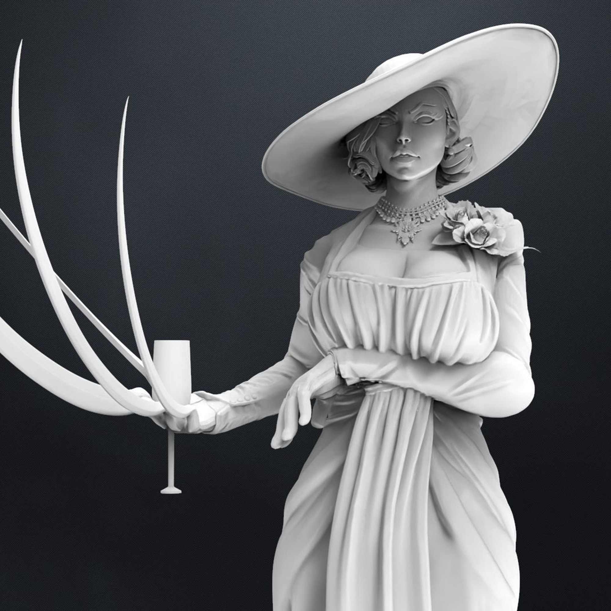 Lady Dimitrescu Resident Evil Village 3D Print STL File - Etsy Australia