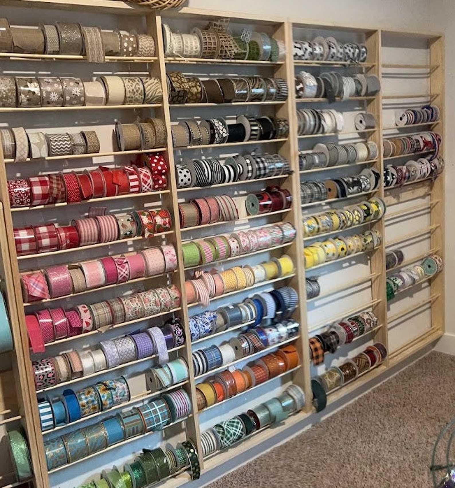 DIY Ribbon Organizer Rack: Digital Instructions (video) - Etsy