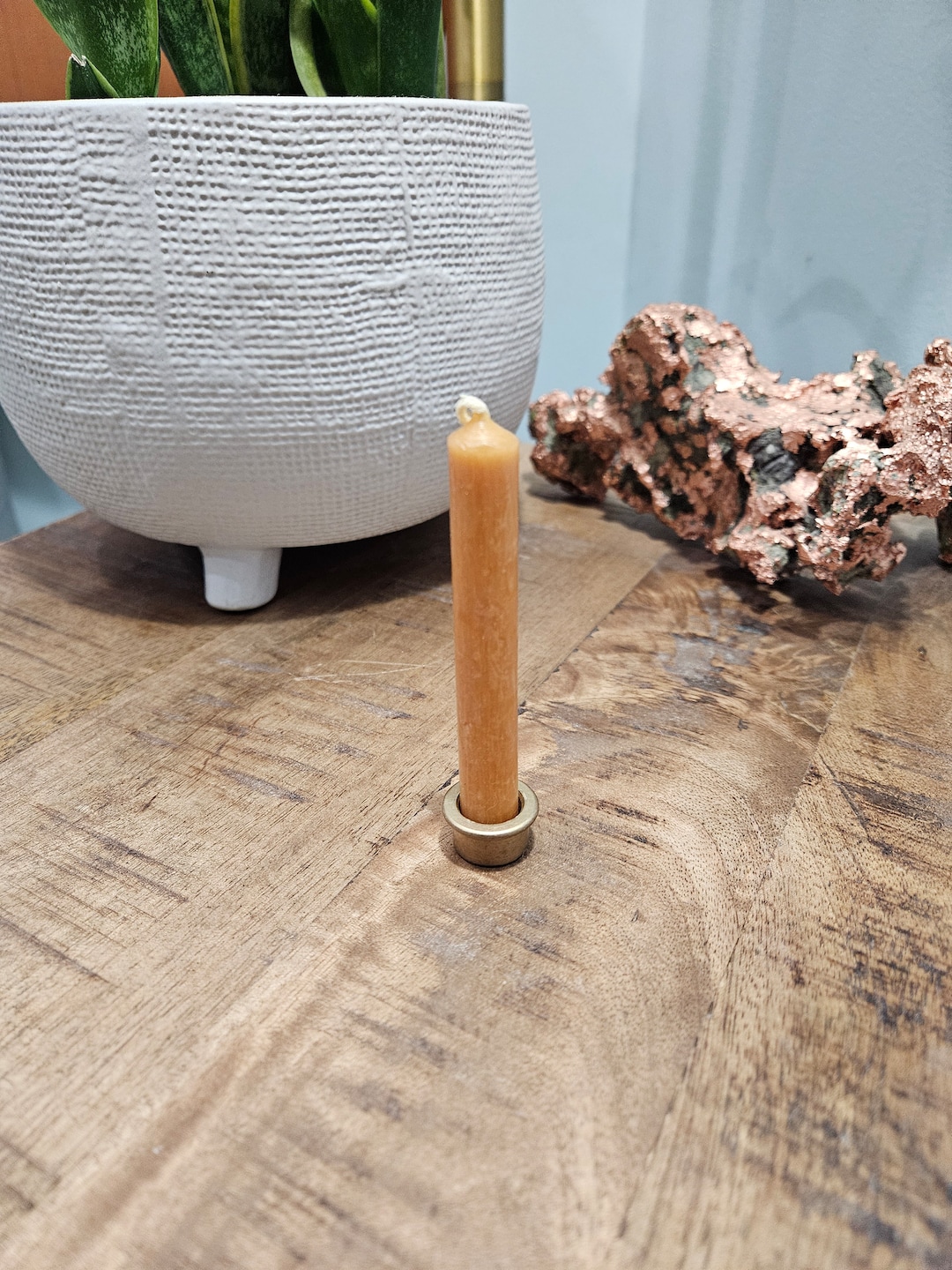 Candle and Brass Candle Insert for Waldorf Birthday Rings - Etsy