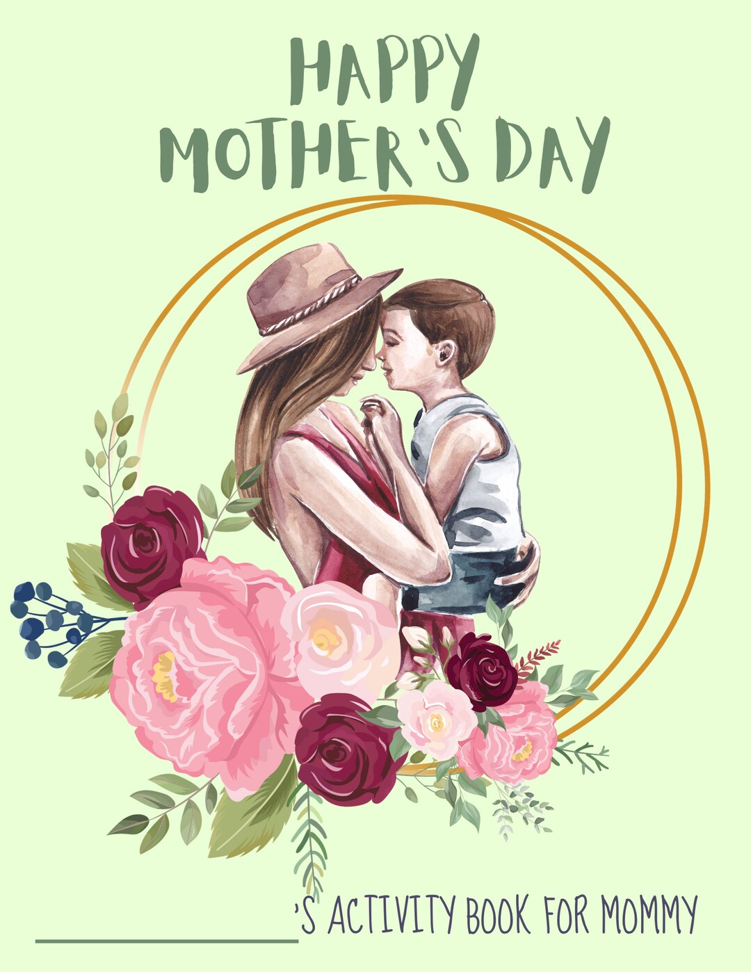 Activity Book Mothers Day Greeting Card Activity for Kids Arts and ...