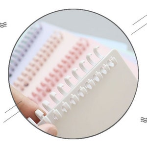 Reusable Binding 10pc 12mm 1/2in. 30 Holes Binder Rings, A4 Notebook ...