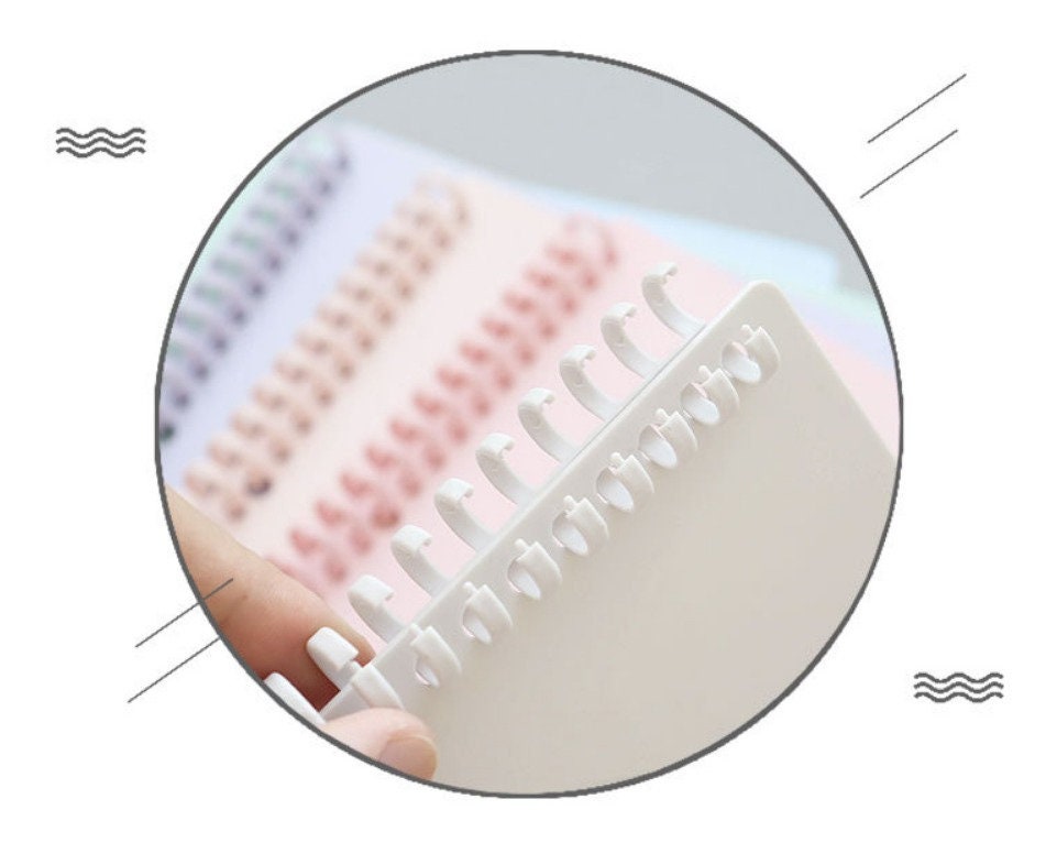 Reusable Binding 10pc 12mm 1/2in. 30 Holes Binder Rings, A4 Notebook ...