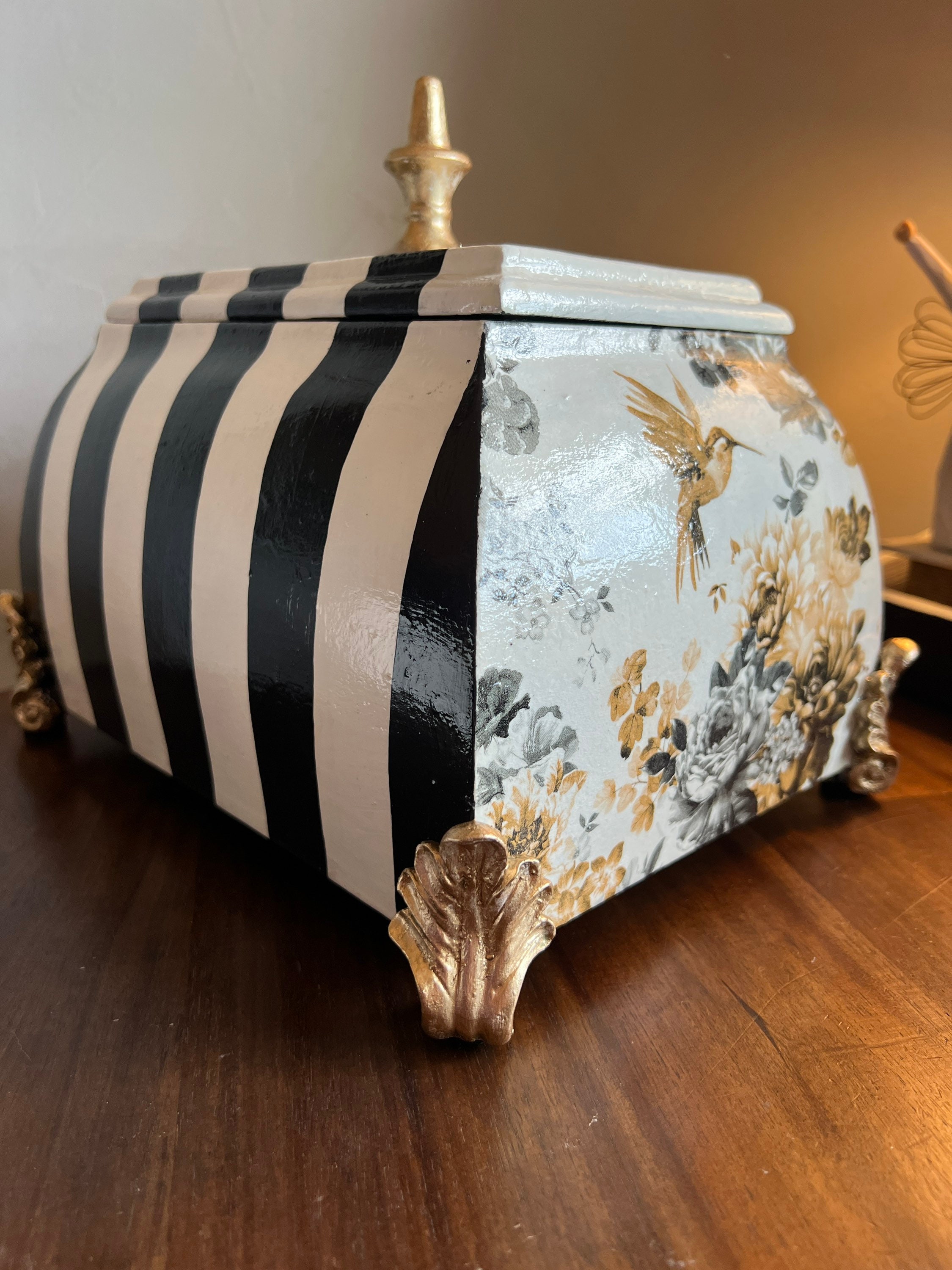 Hand Painted and Designed Vintage Decorative Box - Etsy