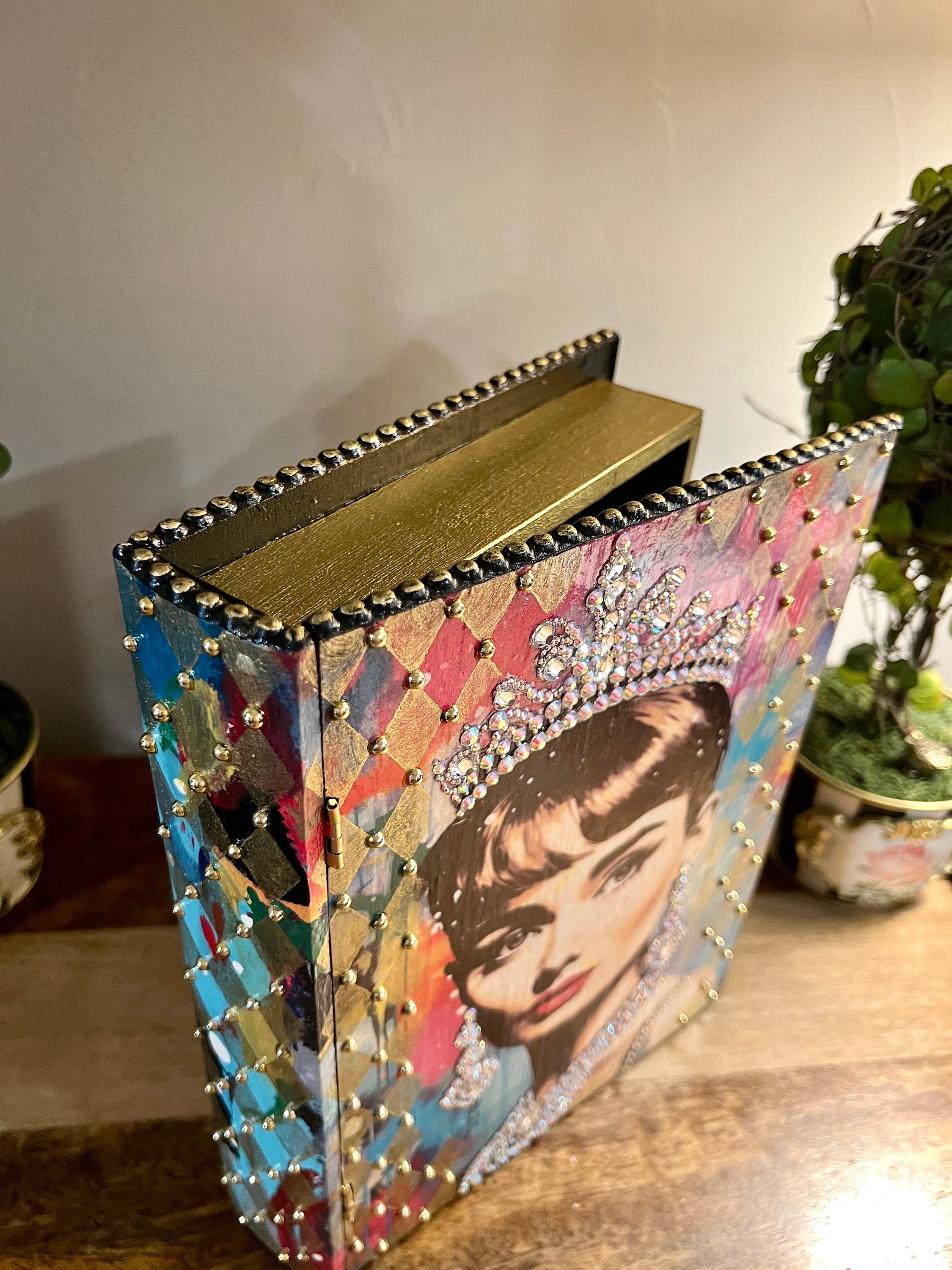 Audrey Hepburn Functional Art Book Box - Etsy