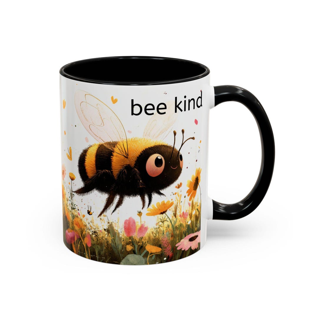 Mug, Cute Bee Kind Coffee Cup, Bee Garden Theme, Honeybee Lover Gift ...