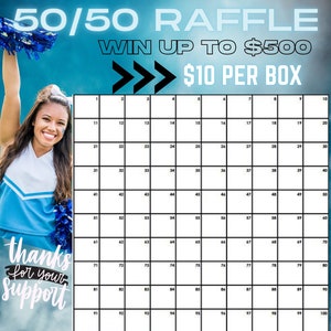 Customizable Cheer Raffle Flyer: Team Fundraiser (digital Download ...