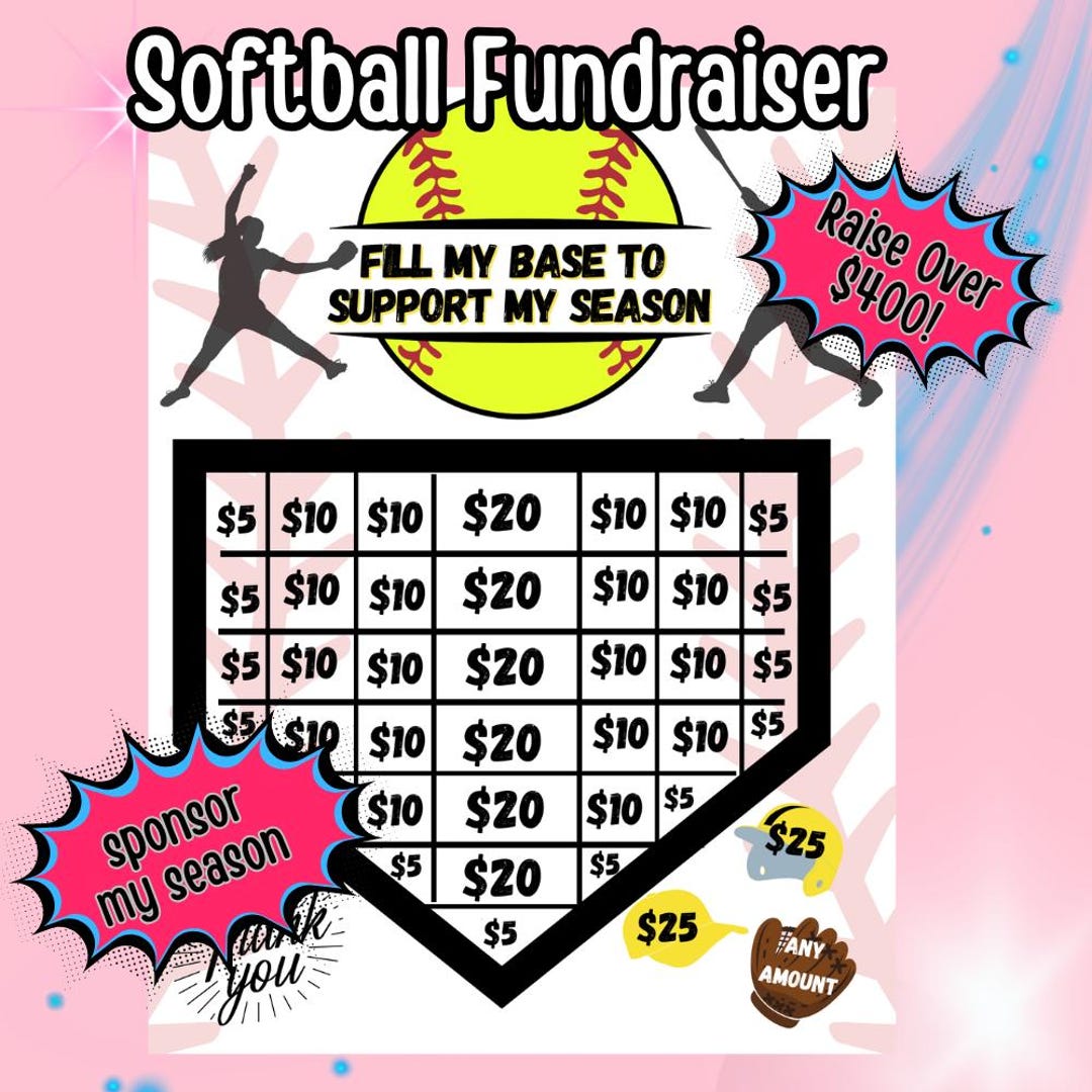 Softball Team Fundraiser| Printable & Instant Download | Softball ...