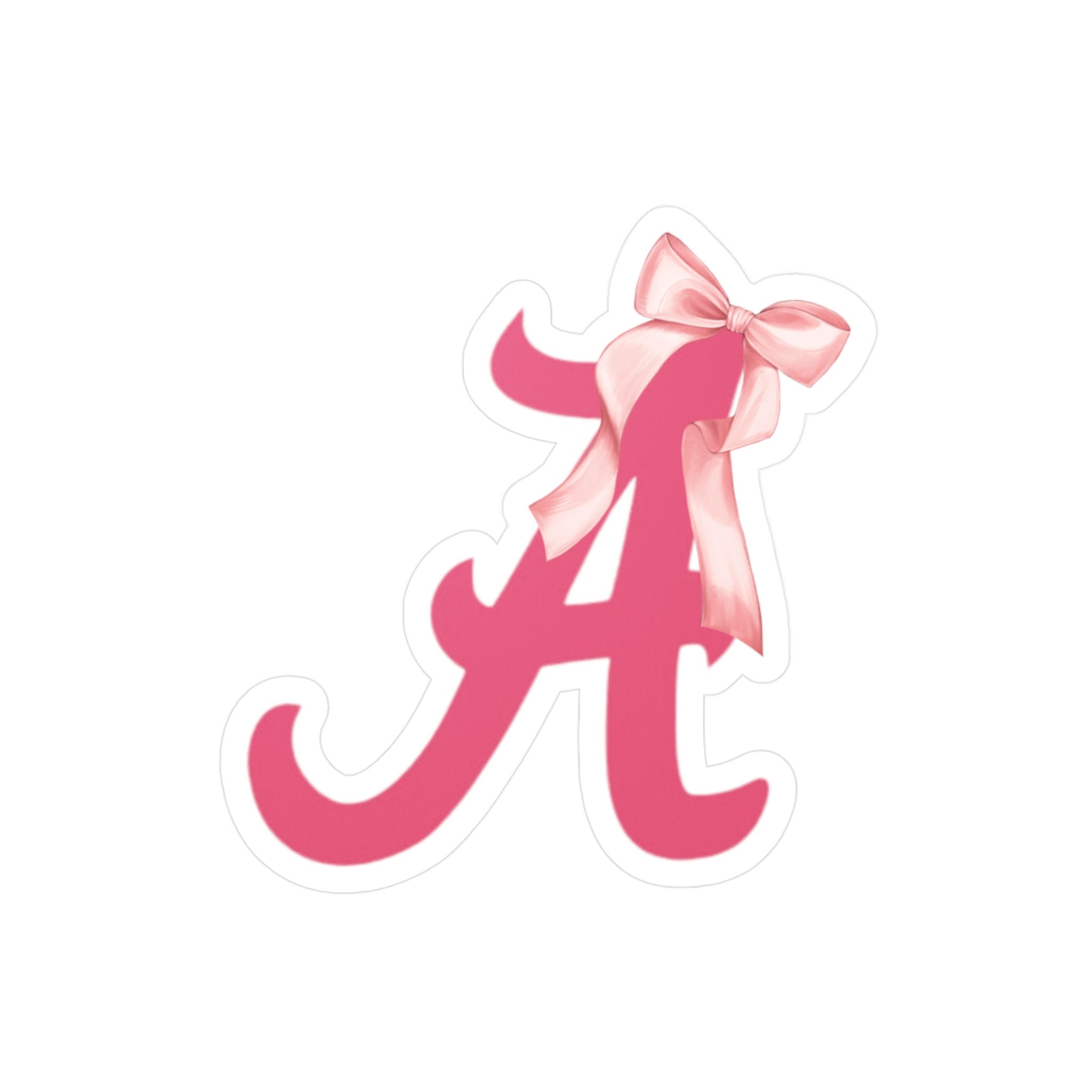 Crimson Tide Car Decal, Alabama A Logo With Bow, Waterproof Fan Gift - Etsy