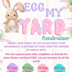 Easter Egg Hunt Fundraiser Flyer: Customizable Digital Download for ...