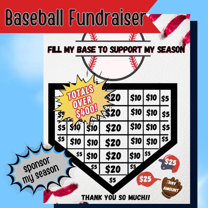 Baseball Team Fundraiser Flyer: Tournament & Season Sponsorship (PDF ...
