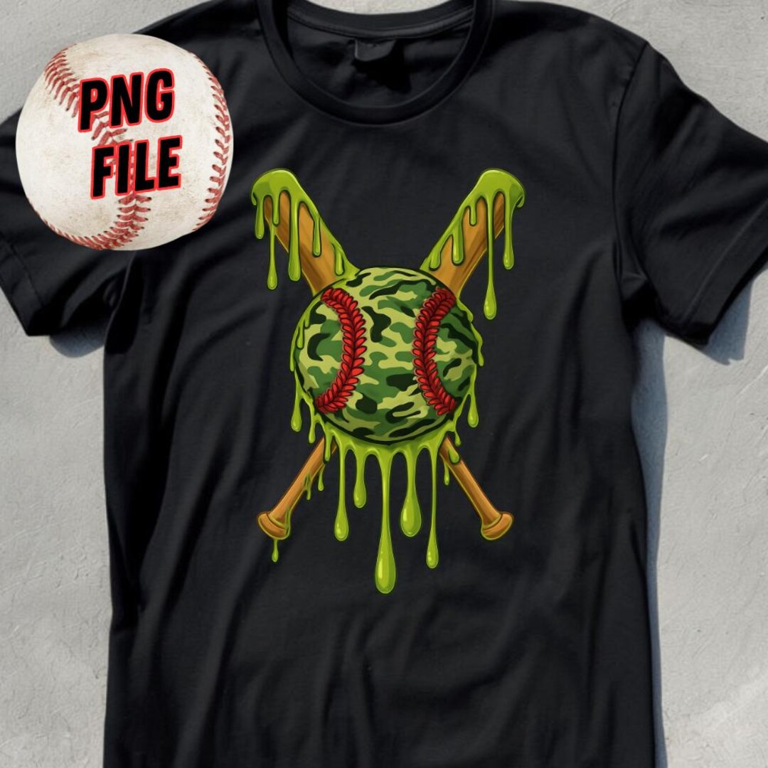 Respect the Drip Baseball Camo PNG, Drippy Baseball Sublimation ...