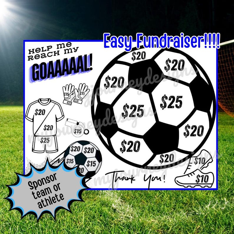 Soccer Fundraiser, Color My Soccer Ball, Fundraiser Flyer, Team ...