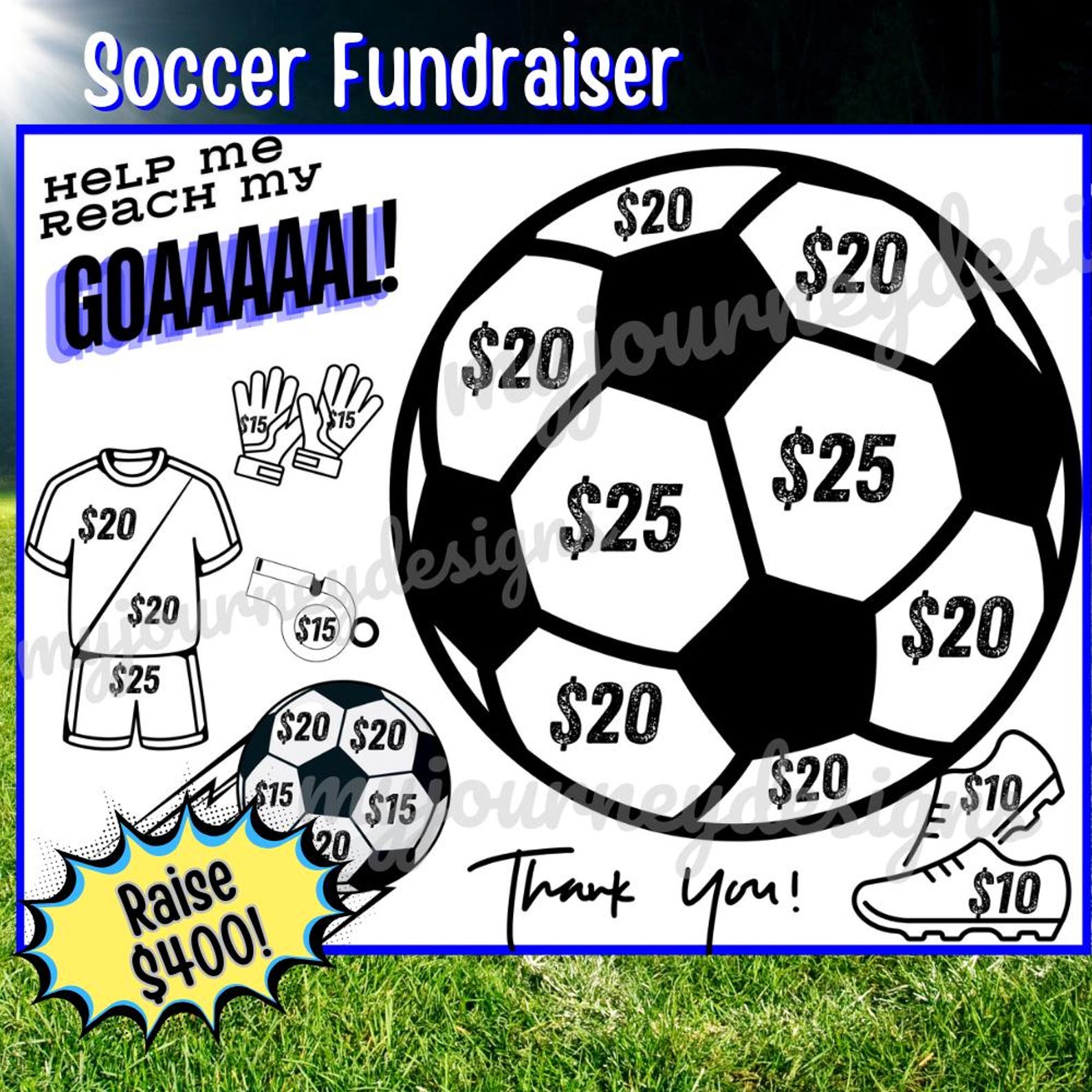 Soccer Fundraiser, Color My Soccer Ball, Fundraiser Flyer, Team ...