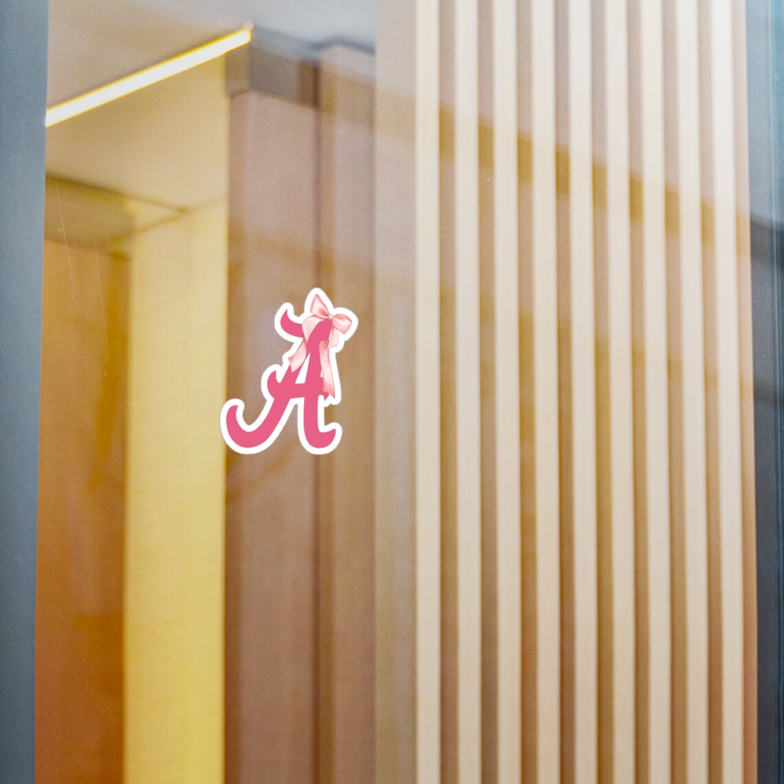 Crimson Tide Car Decal, Alabama A Logo With Bow, Waterproof Fan Gift - Etsy