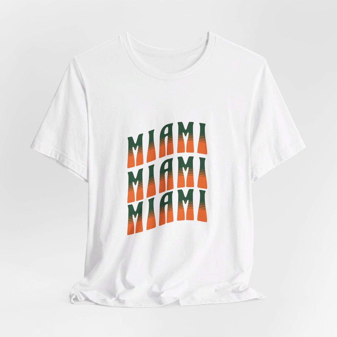 Miami Shirt College Tee UM Hurricanes Fan Apparel Game Day T-shirt ...