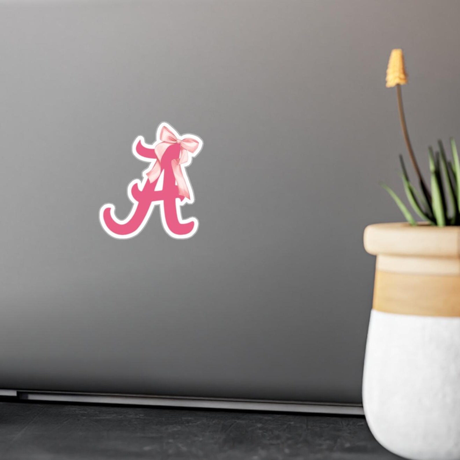 Crimson Tide Car Decal, Alabama A Logo With Bow, Waterproof Fan Gift - Etsy