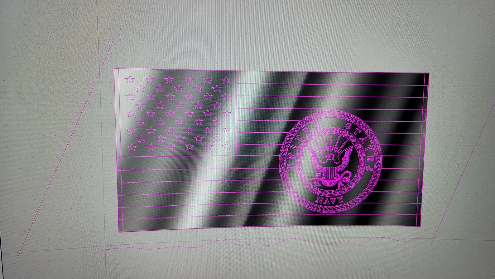 Wavy 3D Flag SVG Vectors CNC - Etsy