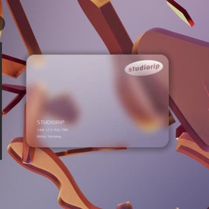 Frosted Blur Business Card Design | FIGMA Template - Etsy