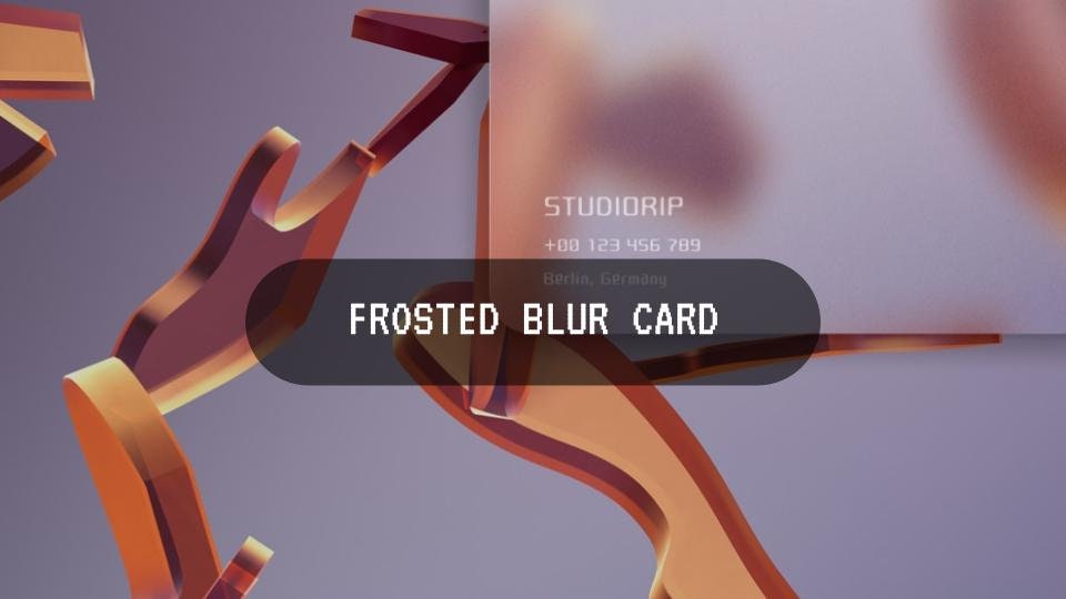 Frosted Blur Business Card Design | FIGMA Template - Etsy