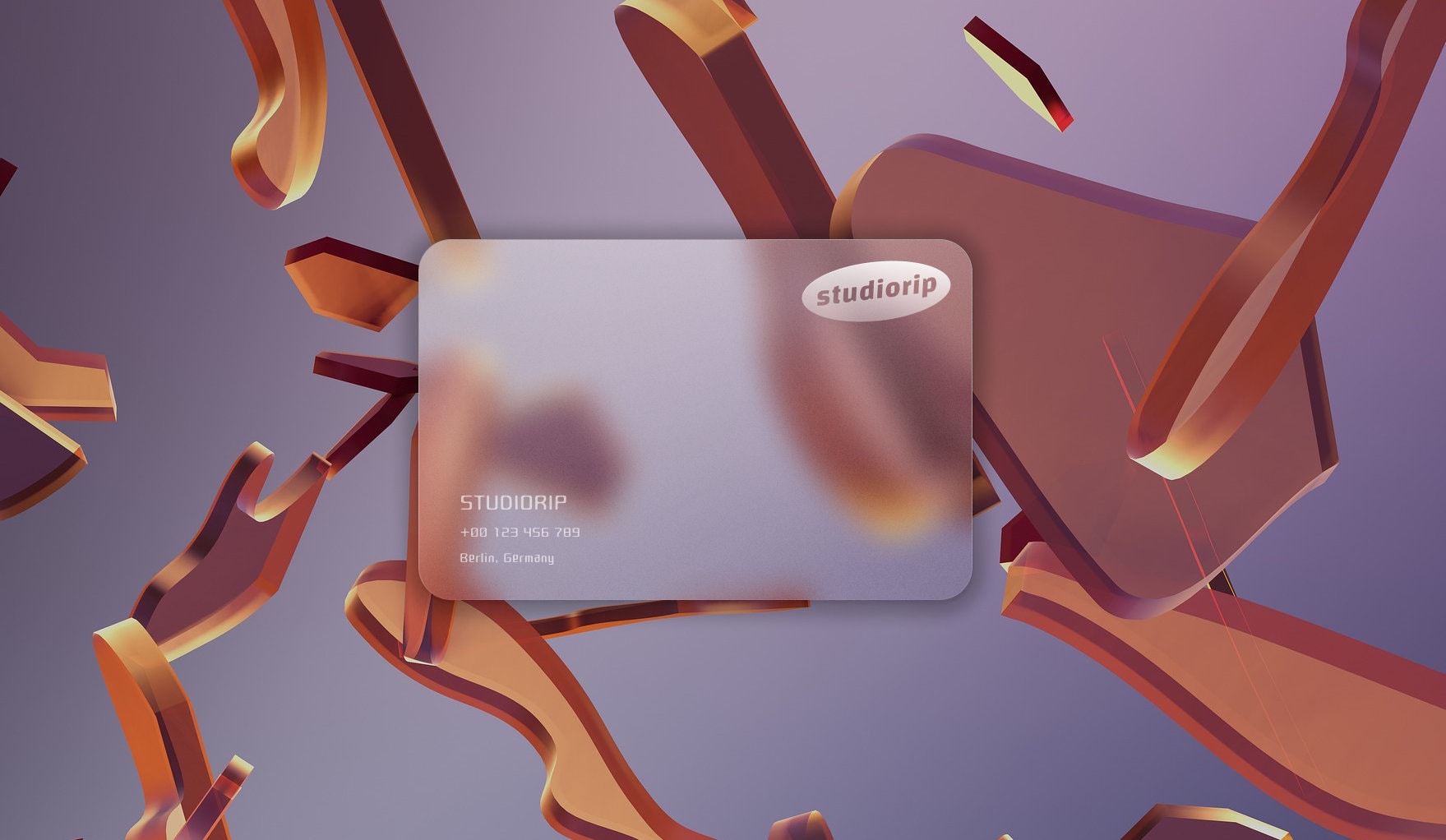 Frosted Blur Business Card Design | FIGMA Template - Etsy