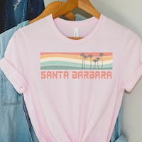 Santa Barbara T-shirt, California City Graphic Tee, Short Sleeve Summer ...