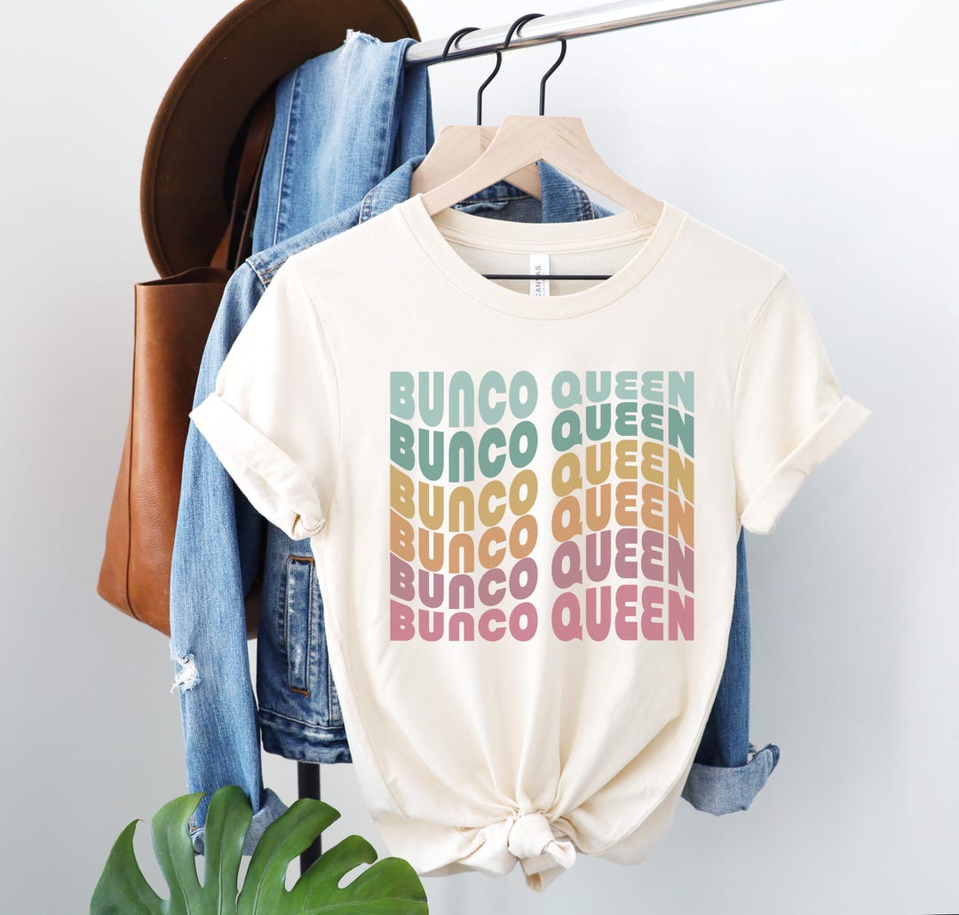 Bunco Queen Shirt, Group Fun Game Night Shirt, Dice Game Graphic T ...