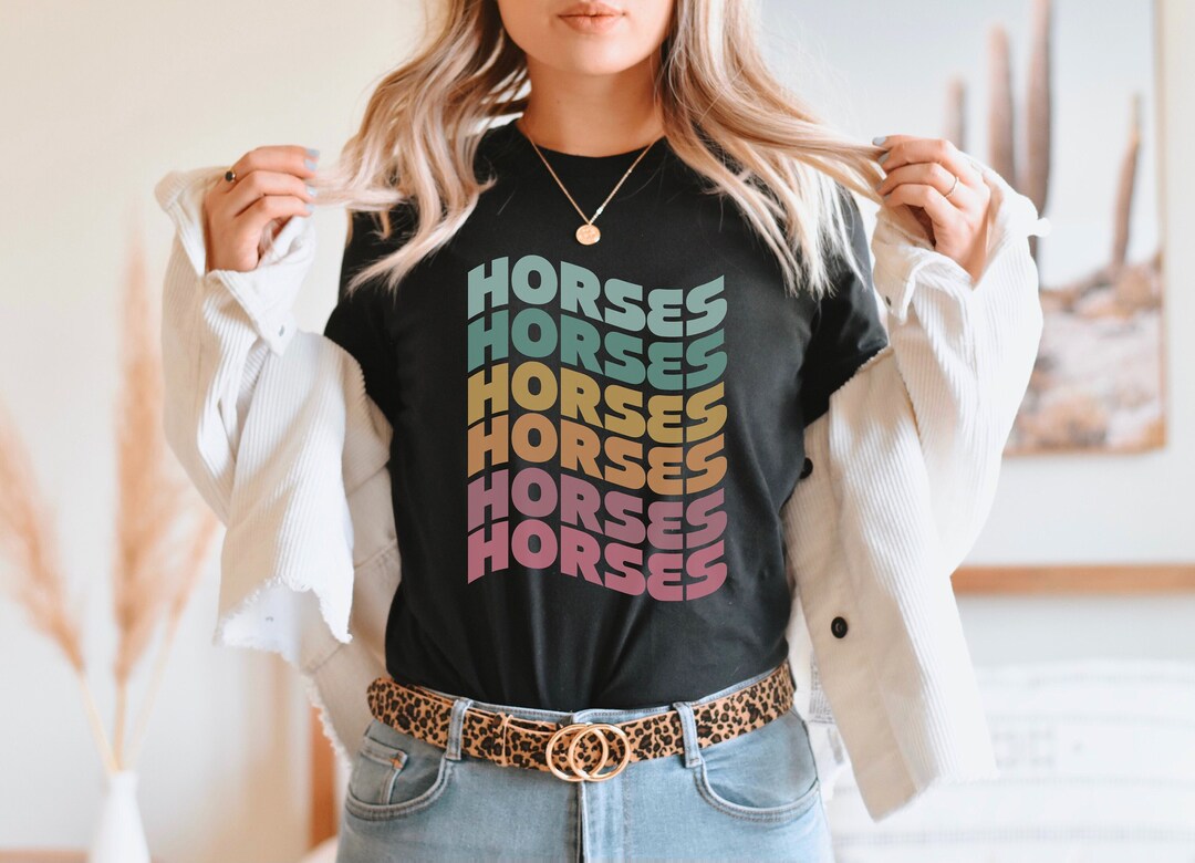 Horse Girl Shirt, Retro Horse Girl Tshirt, Horses Gift, Riding Shirt ...