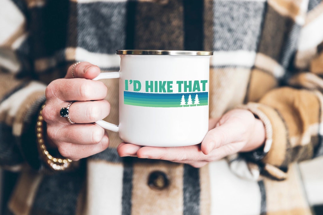 I'd Hike That Mug, Hiking Mug, Let's Hike Mug, Vacation Mug, Retro ...
