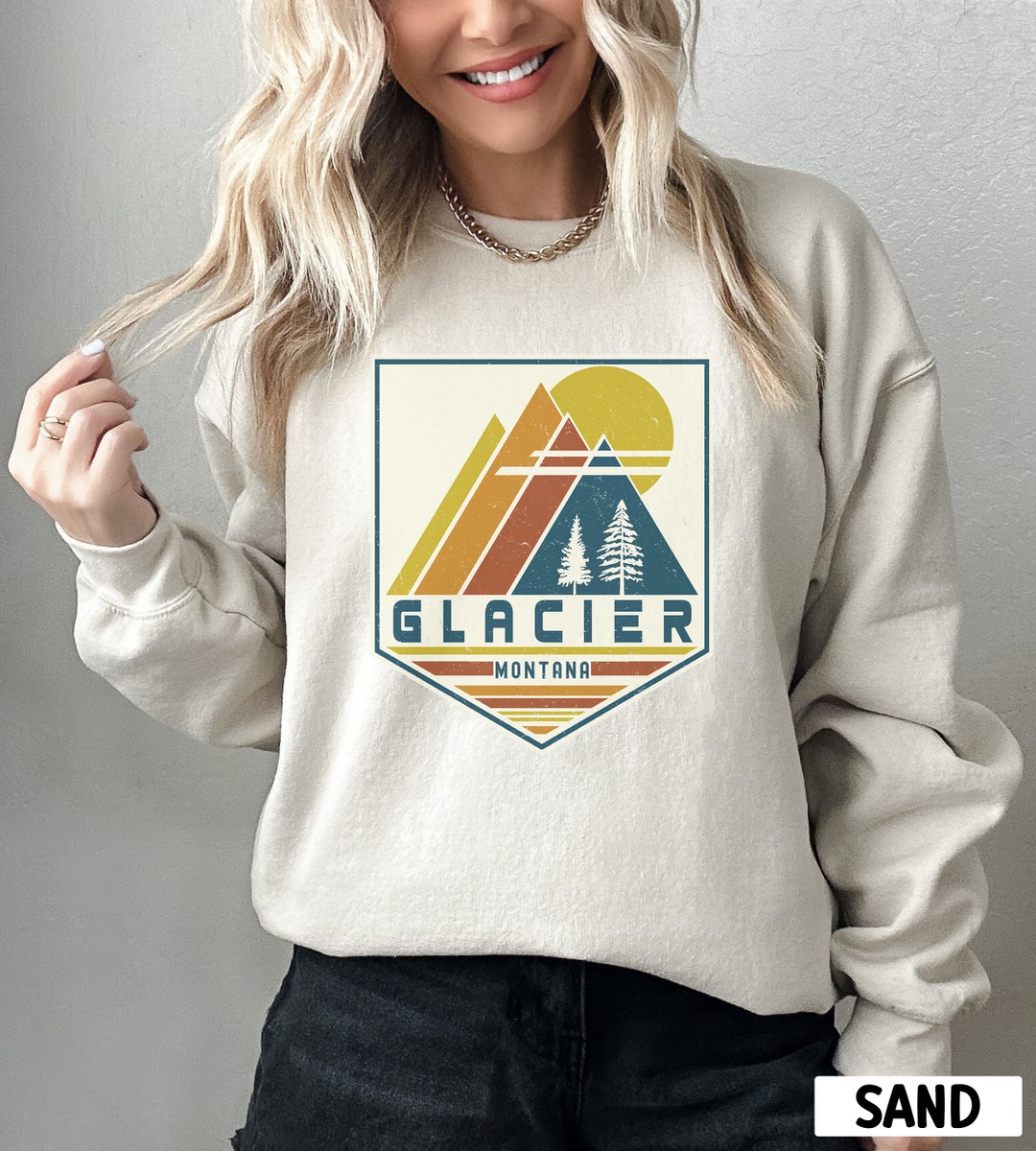 Glacier Sweatshirt, National Park Sweatshirt, Glacier Souvenir, Glacier ...