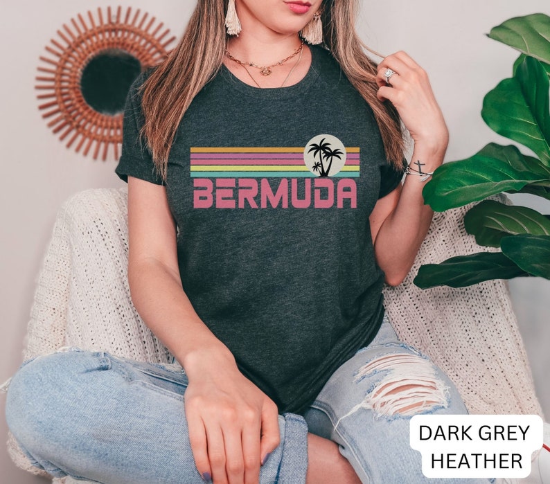 Bermuda Shirt Beach Shirt Retro Sunset Travel Tee Bermuda - Etsy