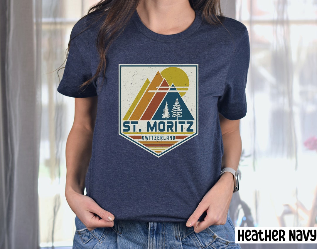 St. Moritz Shirt Switzerland Shirt, St. Moritz Souvenir, St. Moritz ...