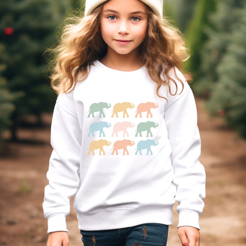 Elephant Sweatshirt Boys - Etsy